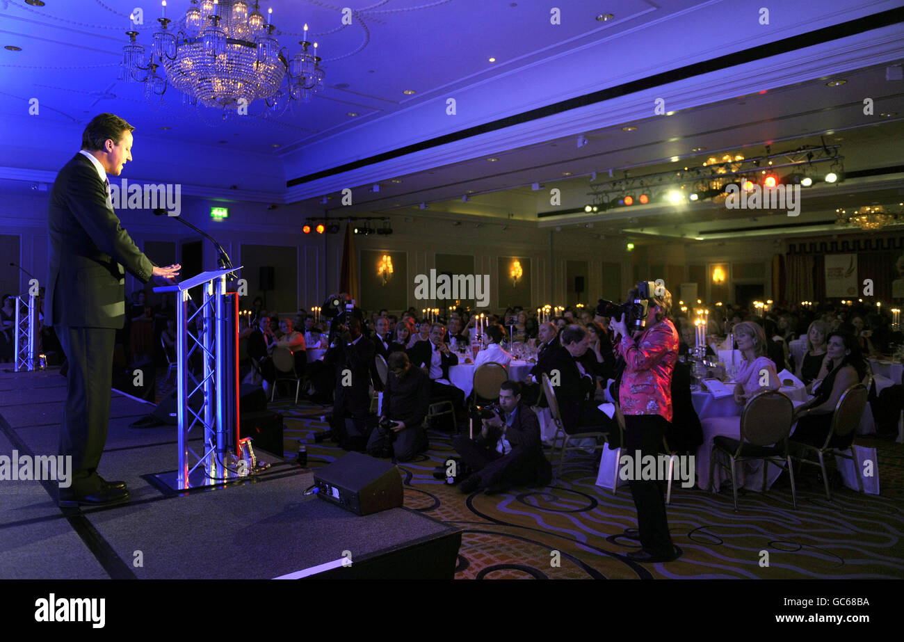 Conservative Leader David Cameron speaks at the Women of the Future ...