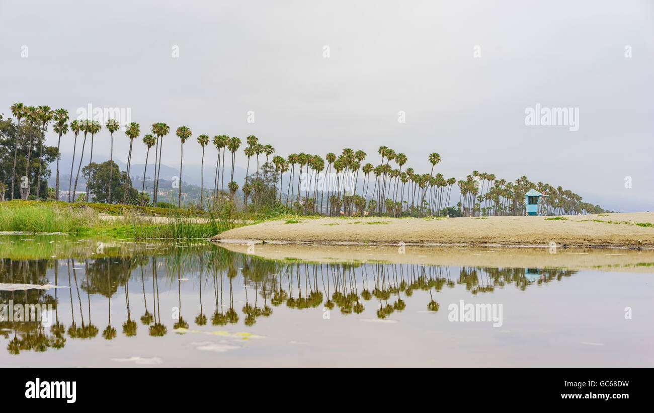 Beautiful Santa Barbara beach and sea shore, California Stock Photo - Alamy