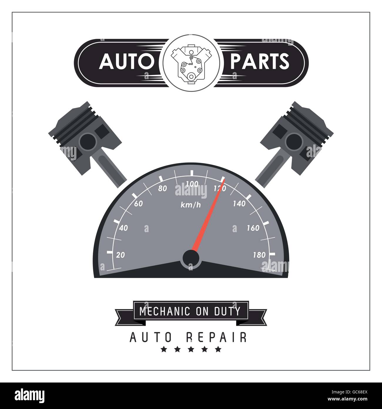 Mileage icon. Auto part design. Vector graphic Stock Vector Image & Art ...