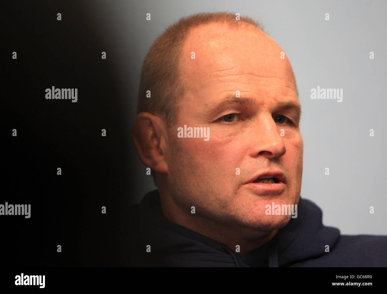 Scotland head coach Andy Robinson during pre-match press conference at ...