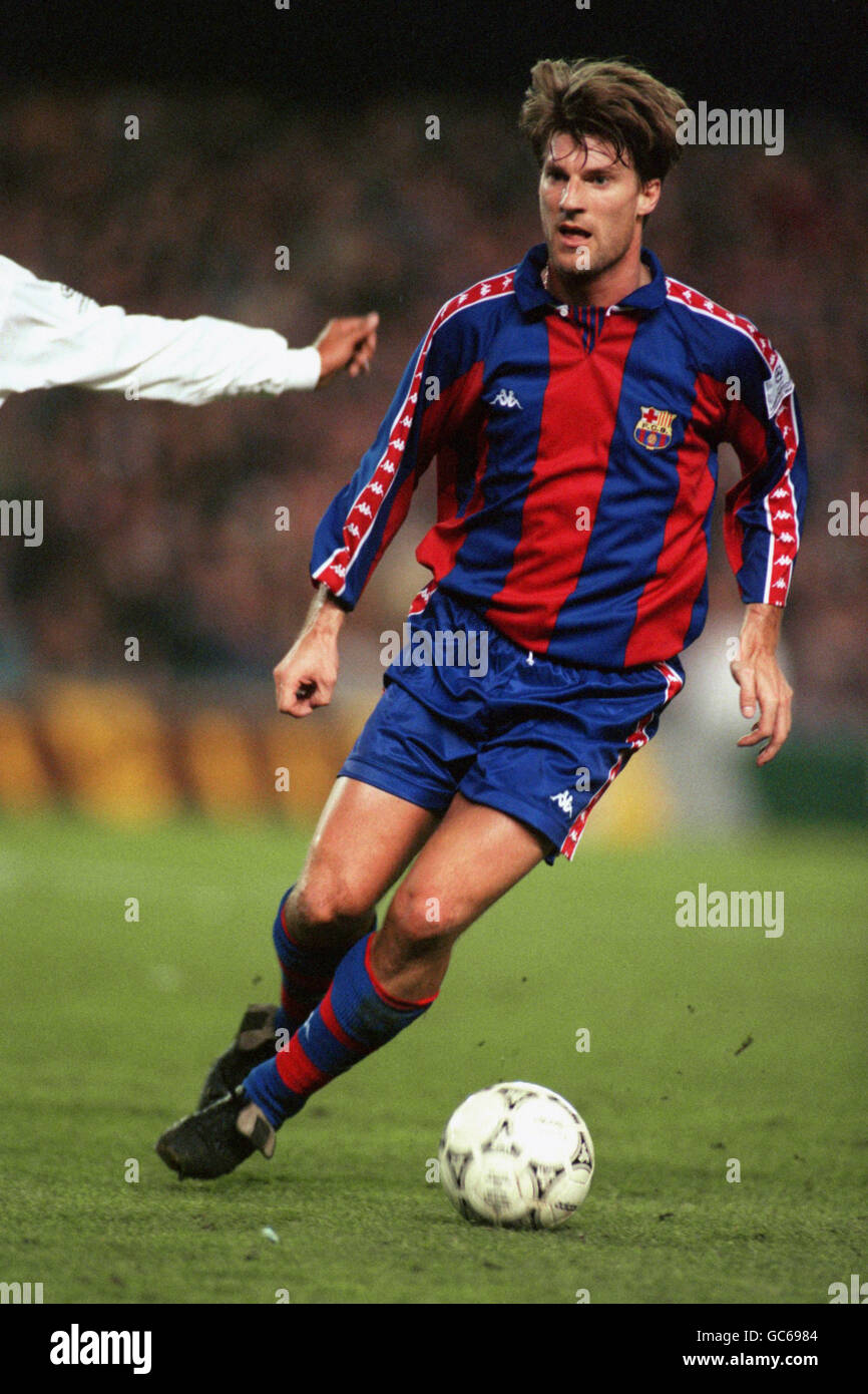 CHAMPIONS LEAGUE SOCCER. MICHAEL LAUDRUP, BARCELONA Stock Photo - Alamy