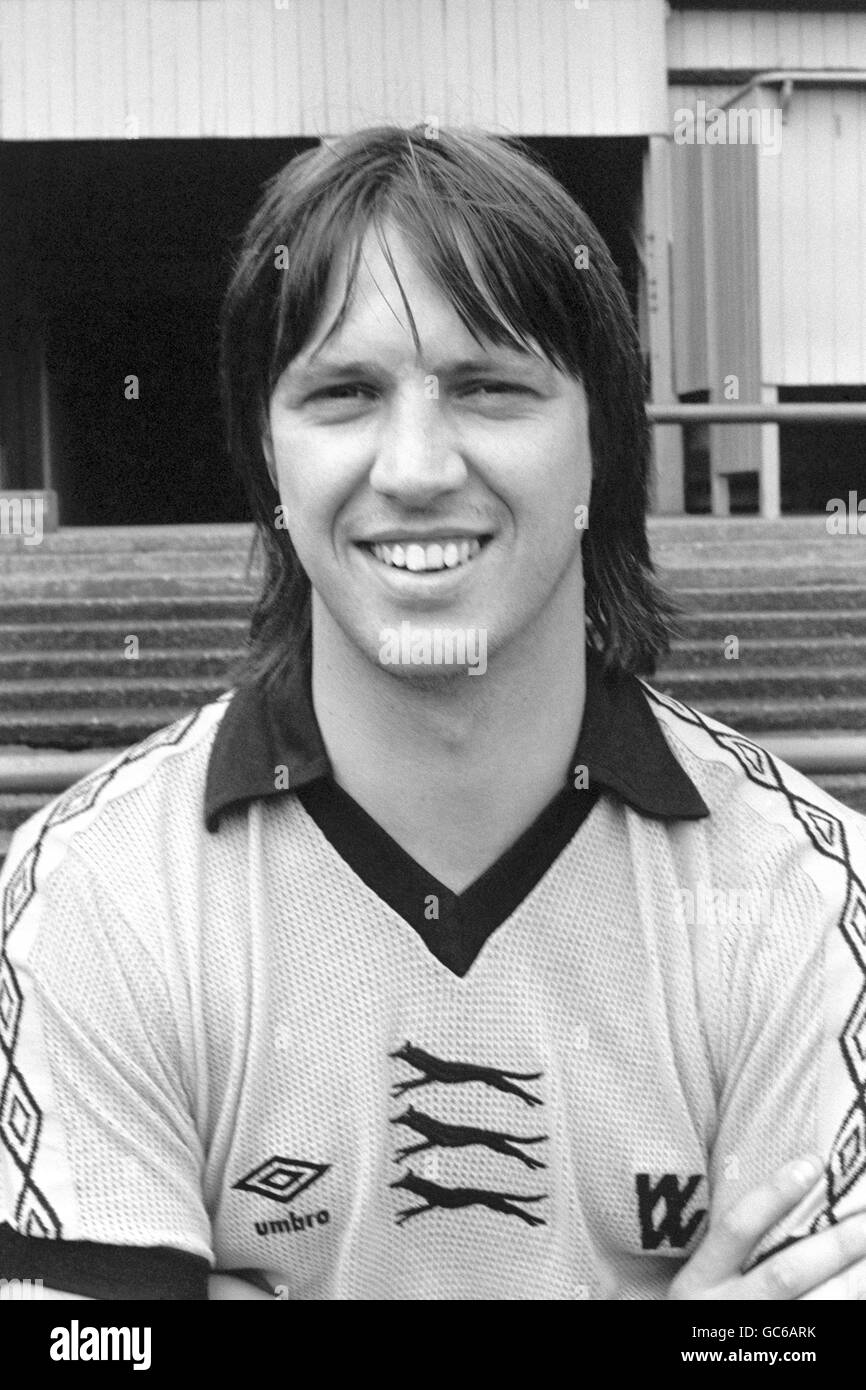 Soccer wolverhampton wanderers photocall molineux Black and White Stock ...