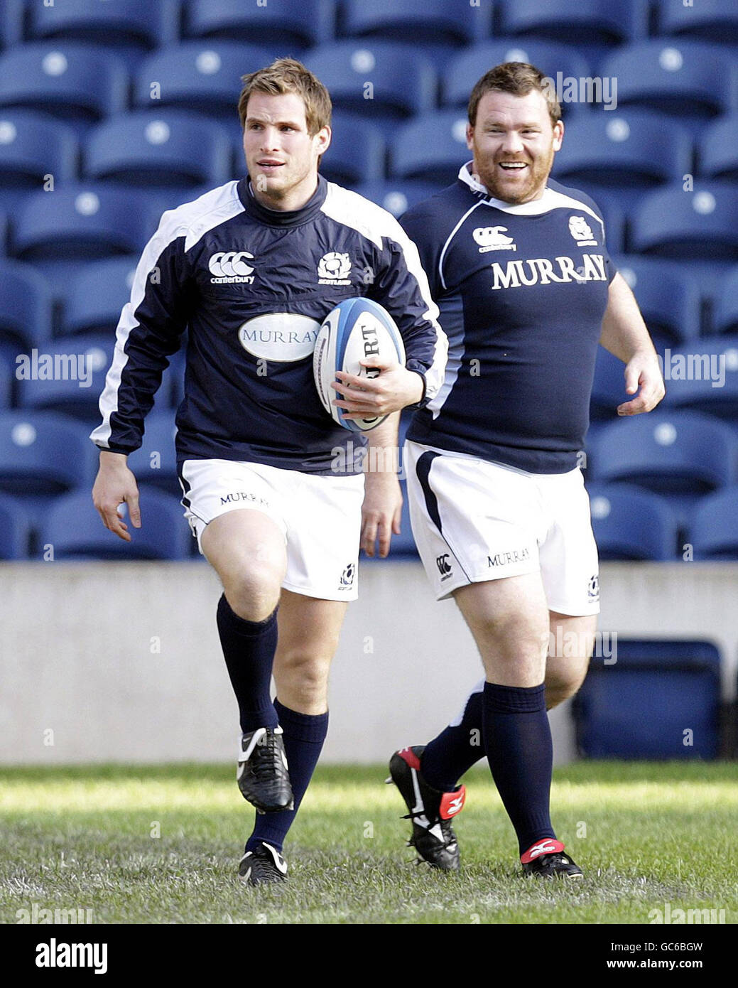 Phil godman during the captains run at murrayfield hi-res stock ...