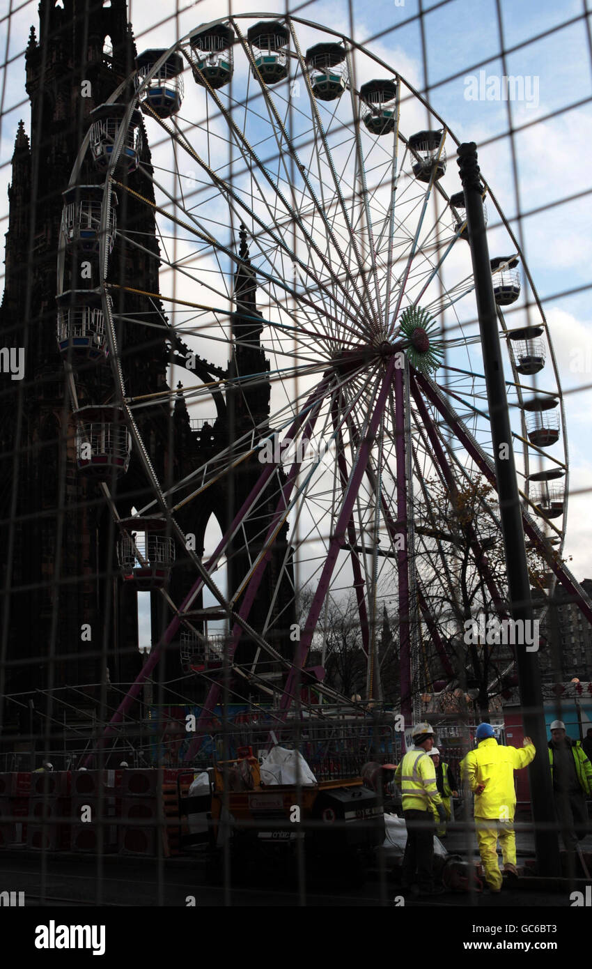 Edinburgh Tram Works Stock Photo - Alamy
