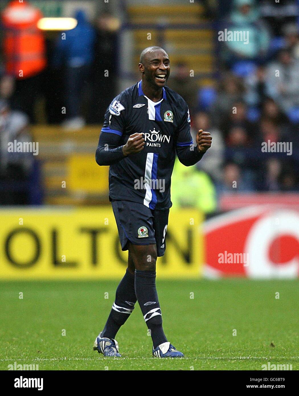 Blackburn Rovers' Jason Roberts celebrates after Bolton Wanderers ...