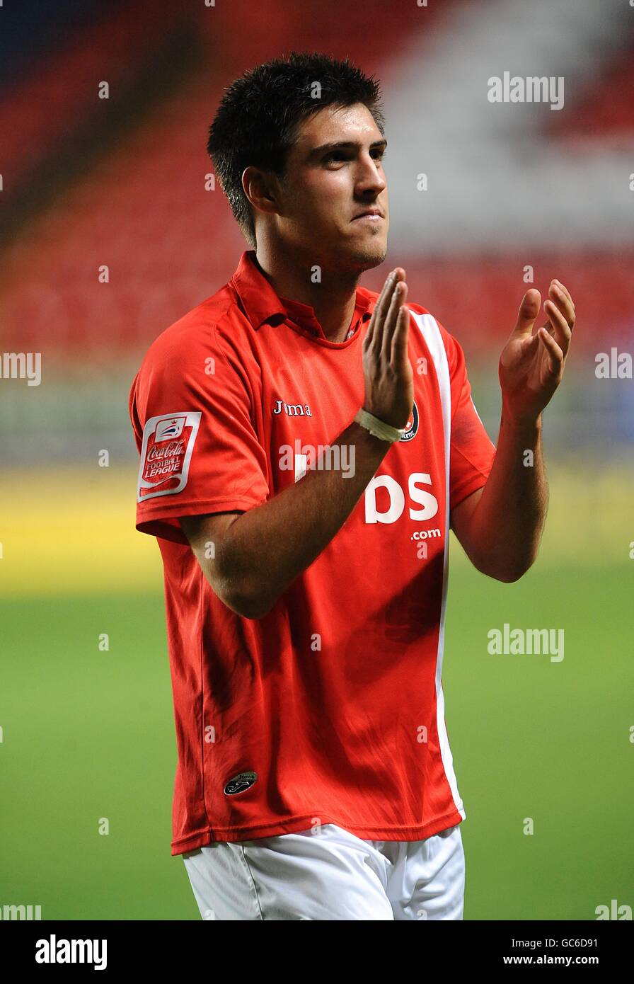 Charlton Athletic's Grant Basey celebrates victory after the final ...
