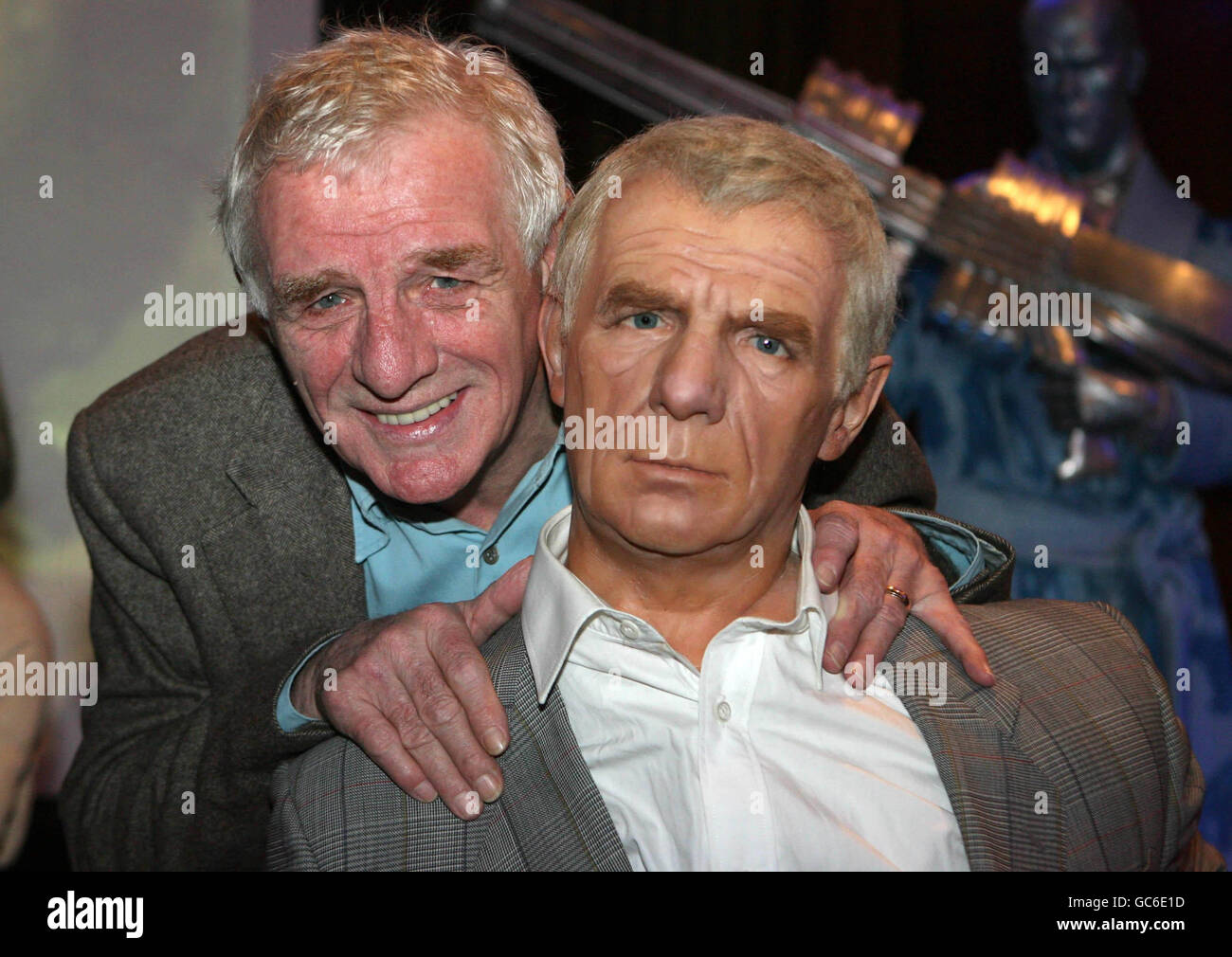 Television pundit Eamon Dunphy unveils a new waxwork of himself at The ...
