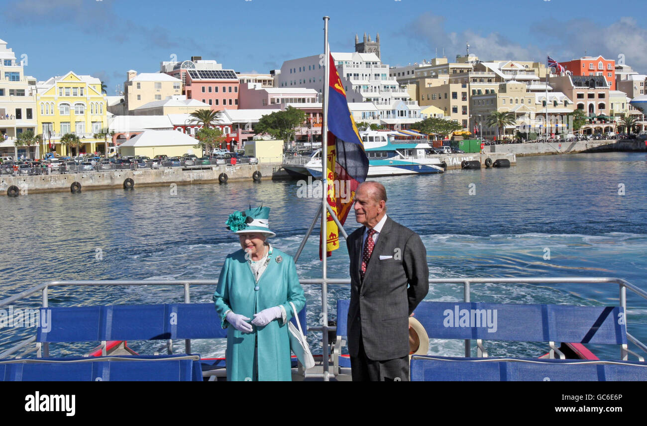 Britain's Queen Elizabeth II, and the Duke of Edinburgh leave Hamilton ...