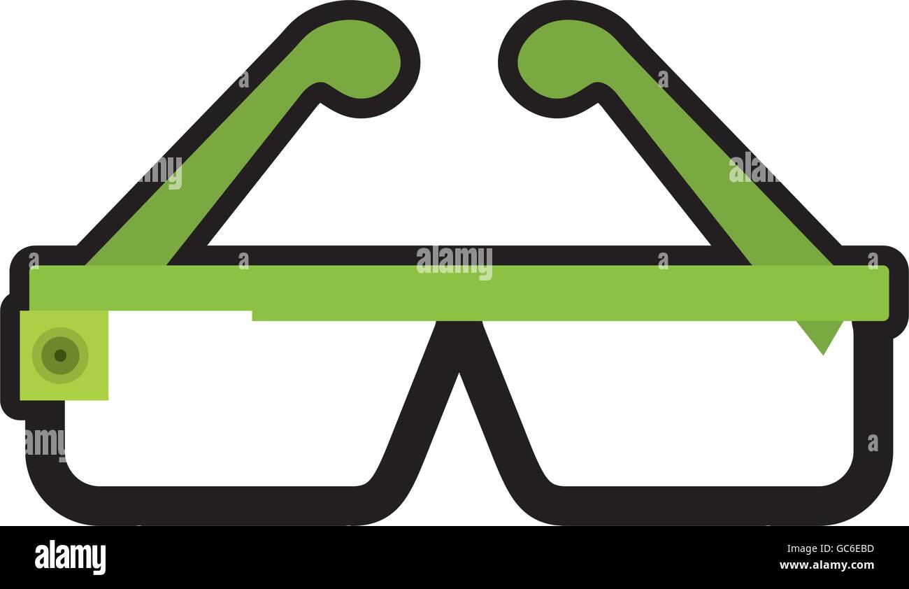 Glasses icon. Wearable technology design. Vector graphic Stock Vector ...
