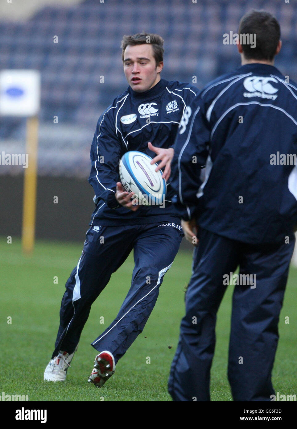 Scotland's Alex Grove during the Captain's Run at Murrayfield Stadium ...