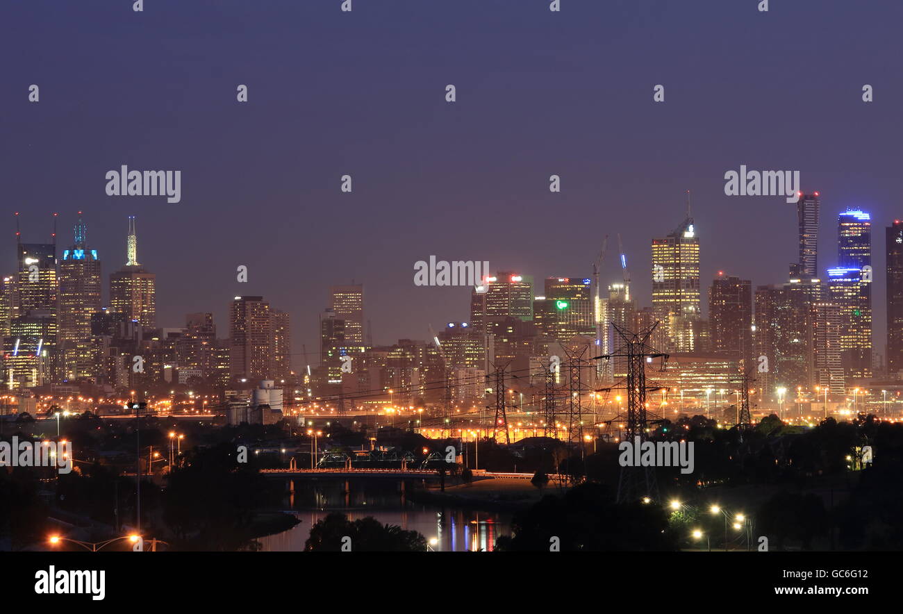 View of melbourne skyline hi-res stock photography and images - Alamy