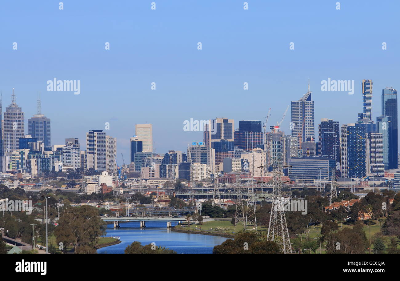 Melbourne cityscape Australia Stock Photo - Alamy