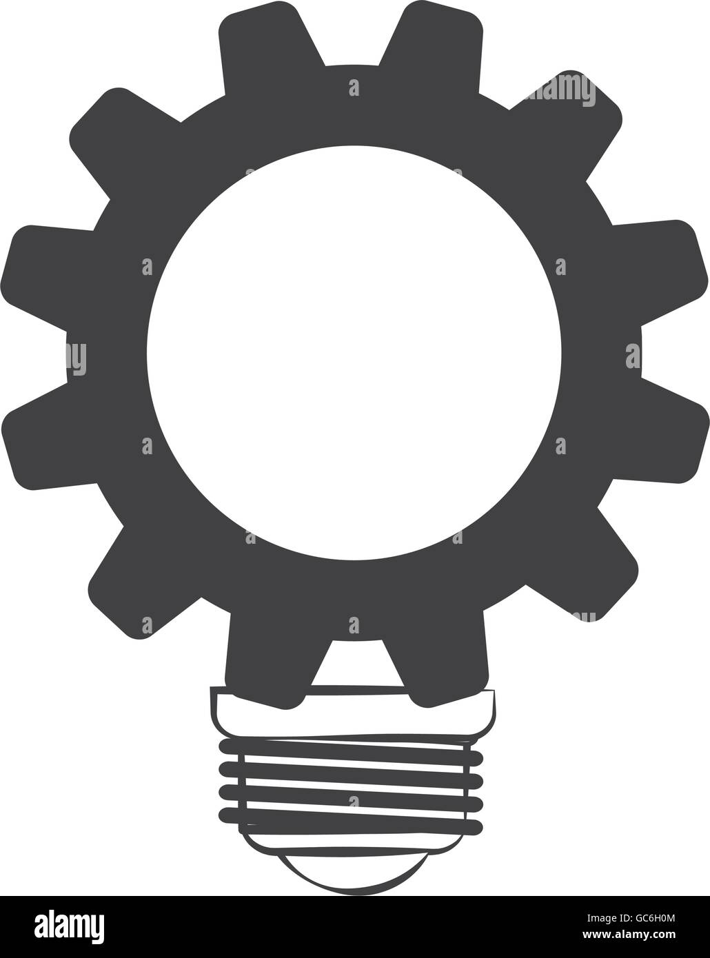 Light bulb with gear icon. Energy design. Vector graphic Stock Vector ...