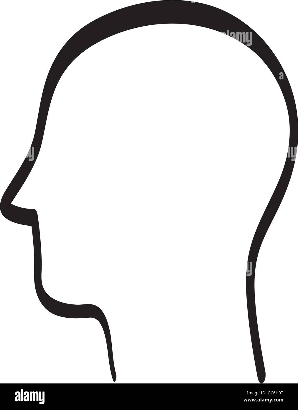 Silhouette icon. Human head design. Vector graphic Stock Vector Image ...