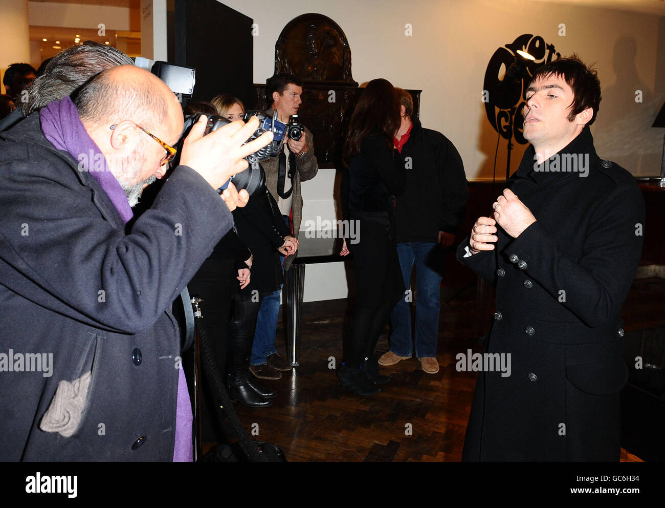 Liam gallagher launches his new clothing range hi-res stock photography ...