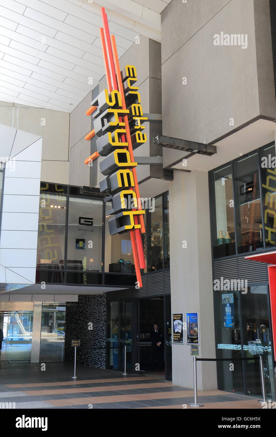 Eureka Skydeck entrance. Eureka Skydeck is located in Eureka Tower, 297 ...