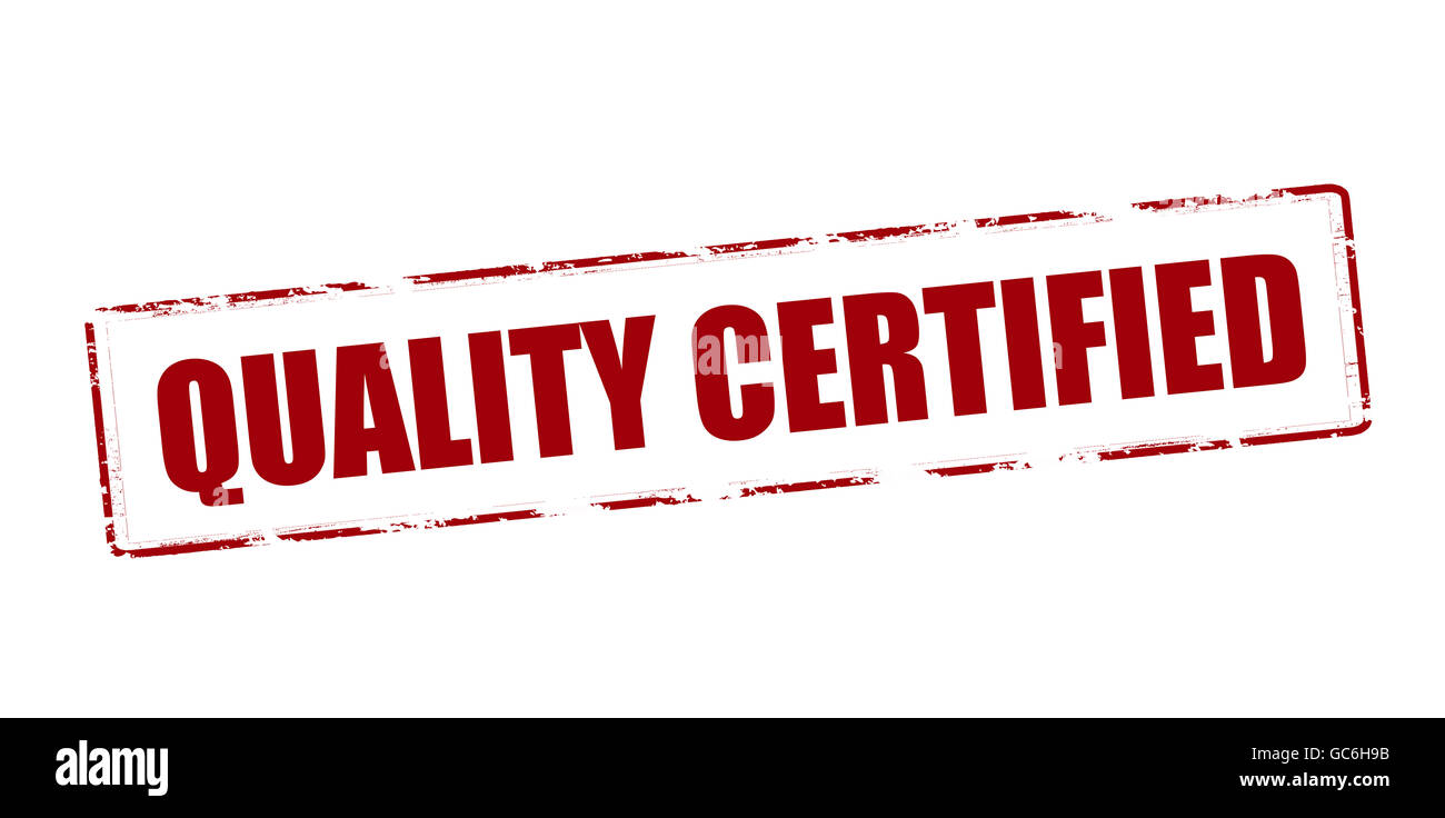 Rubber stamp with text quality certified inside, vector illustration ...