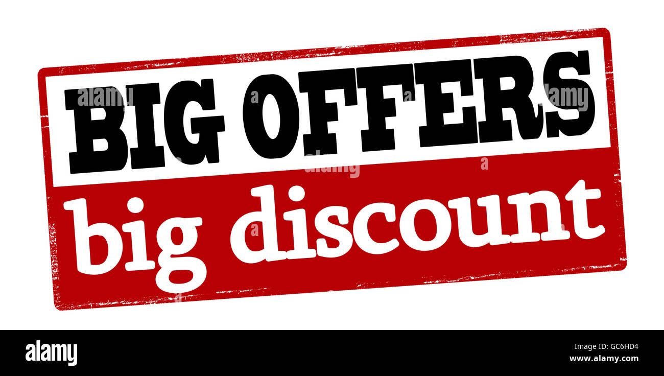Rubber stamp with text big offers big discount inside, vector ...