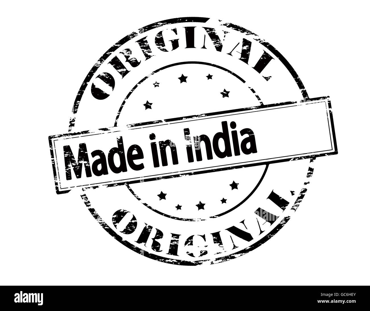 Rubber stamp with text made in India inside, vector illustration Stock ...