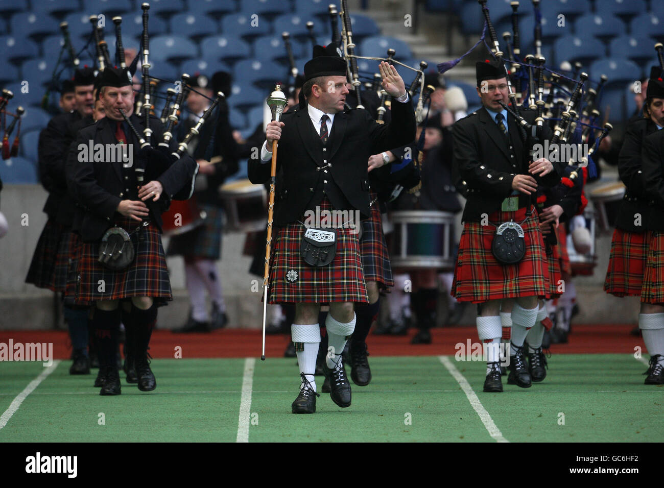 Band kilts kilt marching match hi-res stock photography and images - Alamy