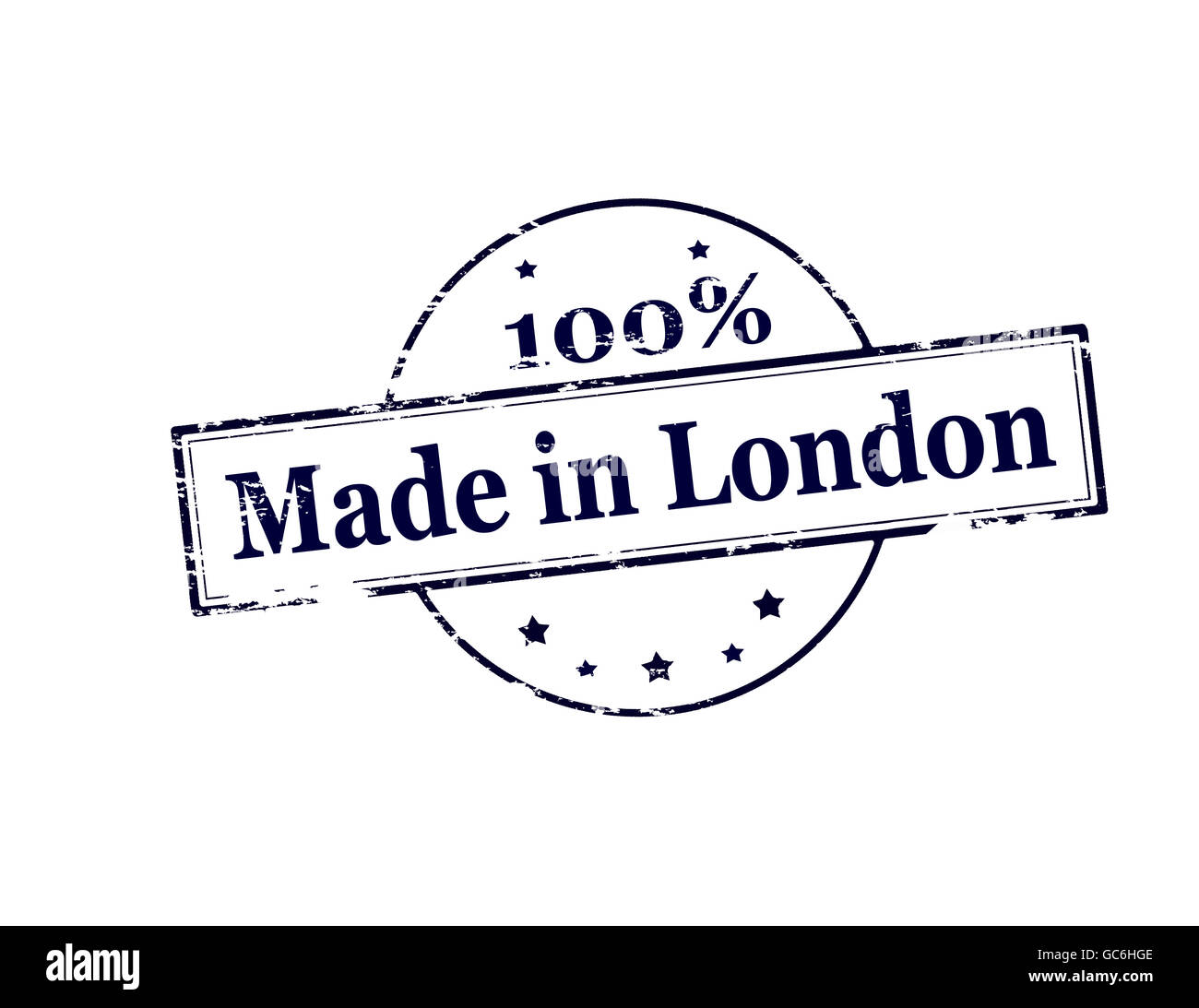 Rubber stamp with text made in London inside, vector illustration Stock ...