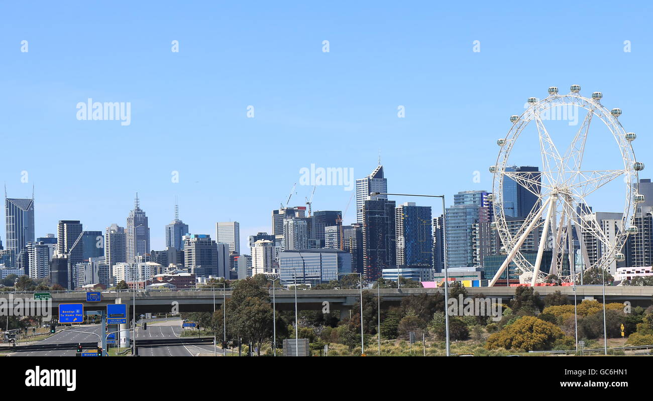 Melbourne cityscape view hi-res stock photography and images - Alamy