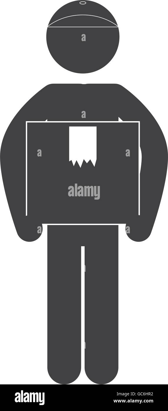 Delivery man icon. Delivery and Shipping. Vector graphic Stock Vector ...