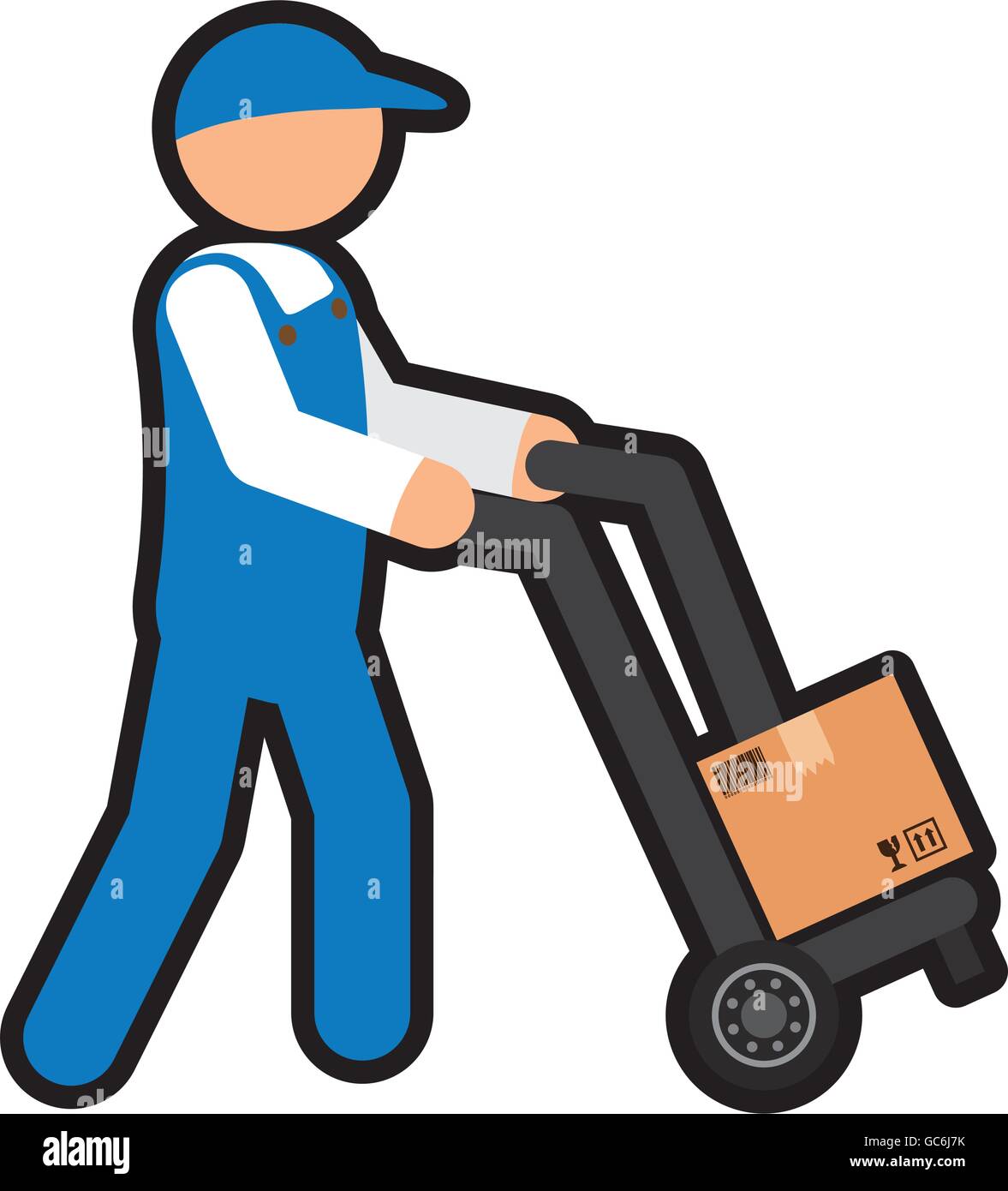 Delivery man icon. Delivery and Shipping. Vector graphic Stock Vector ...