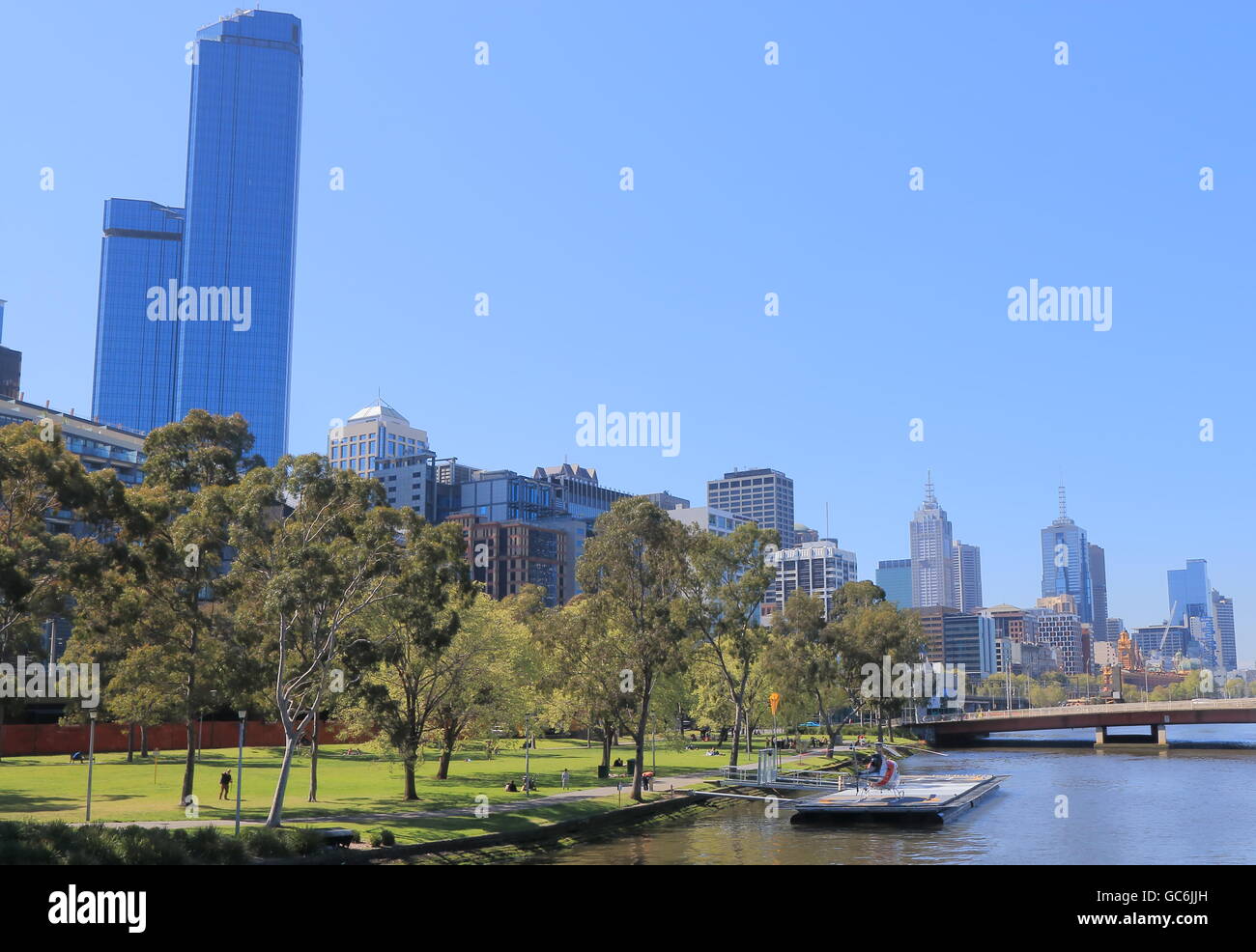 Melbourne waterfront cityscape Australia Stock Photo - Alamy