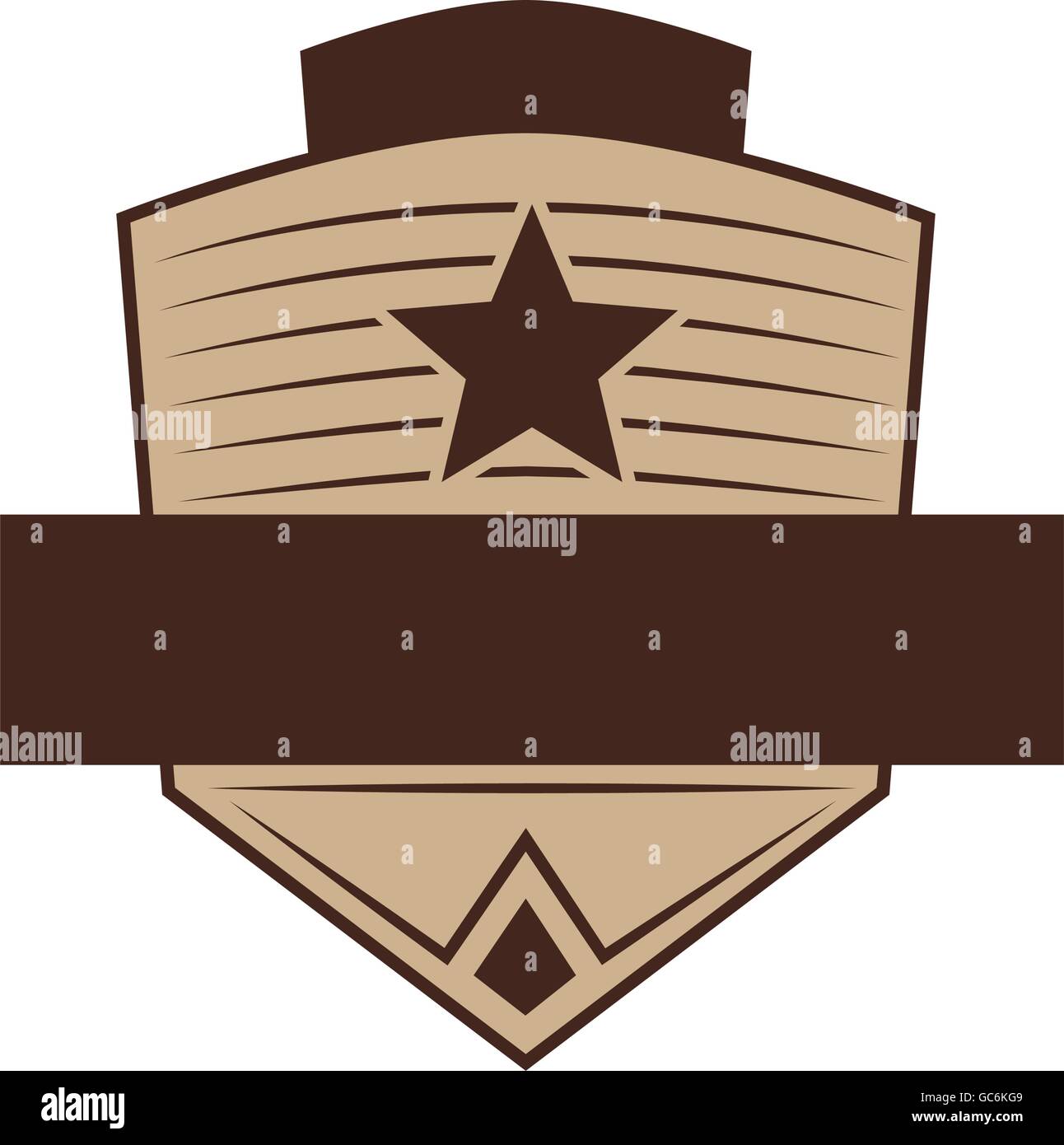 Shield icon. Retro label design. Vector graphic Stock Vector Image ...