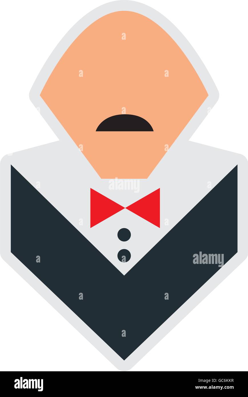 waiter cartoon icon. menu and food design. Vector graphic Stock Vector ...