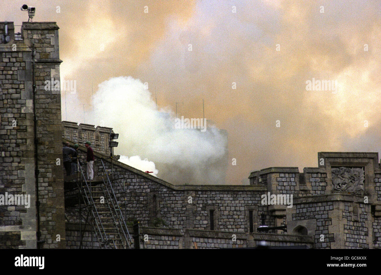 Disasters and Accidents - Windsor Castle Fire - Windsor Stock Photo - Alamy