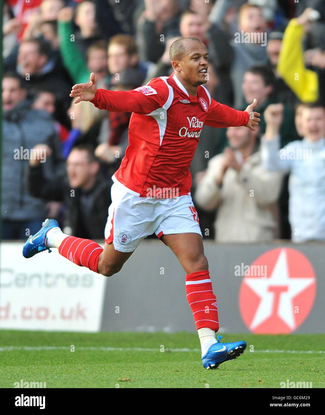 Nottingham forests earnshaw celebrates scoring his goal of the game hi ...