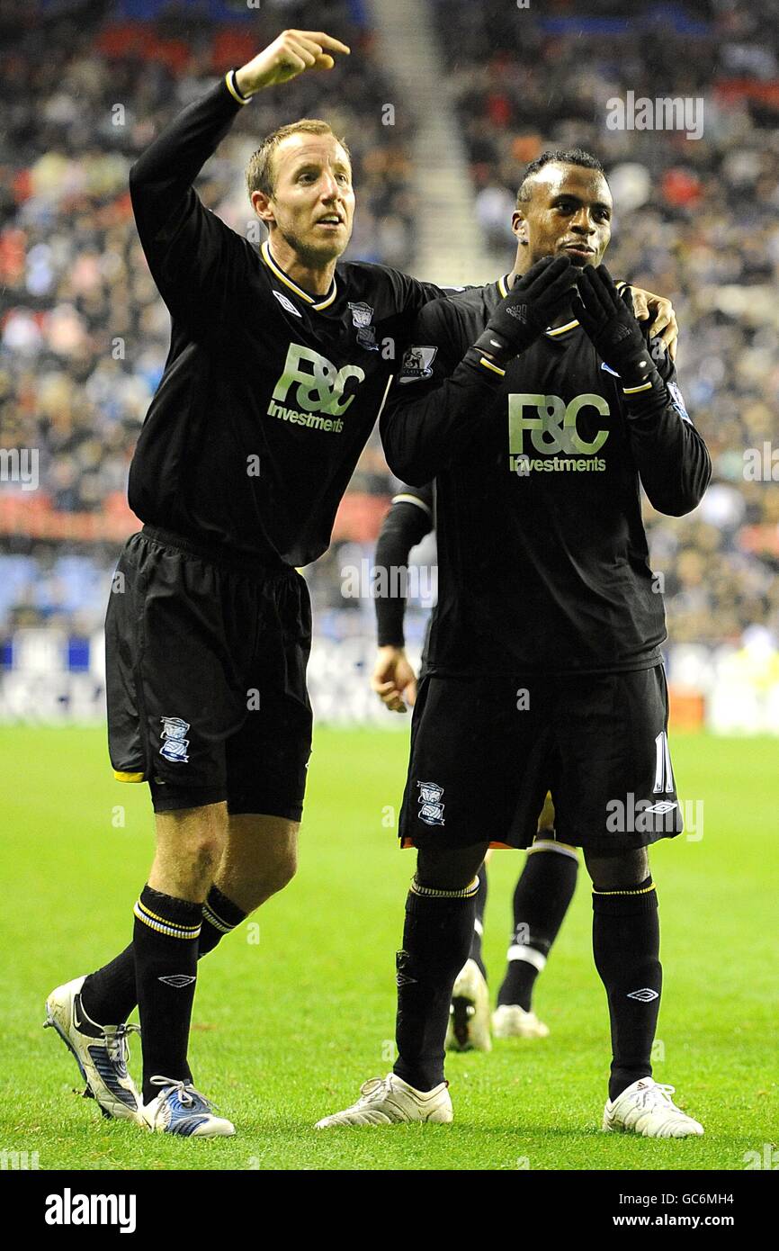 Birmingham City's Christian Benitez (right) celebrates scoring his ...