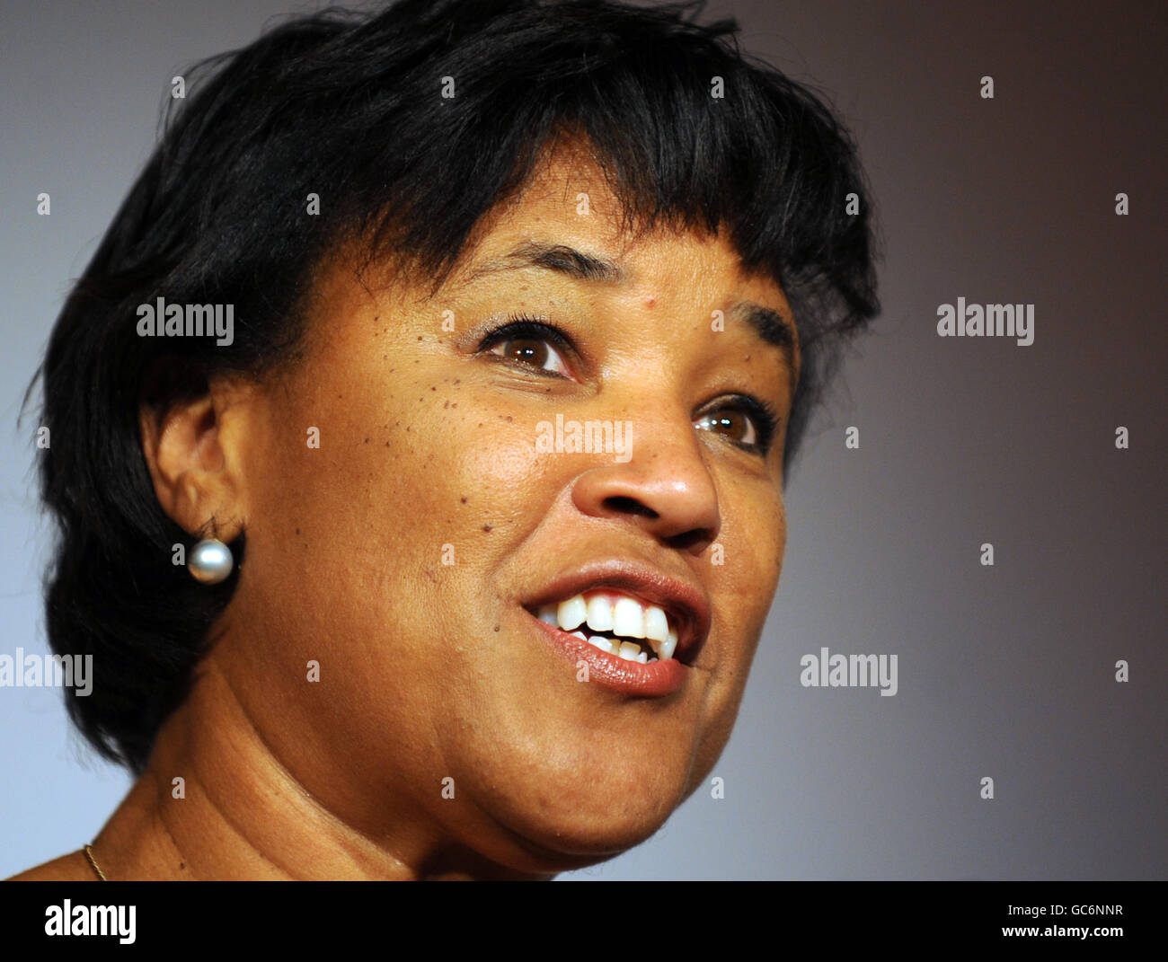 Baroness Scotland speaks during the Women of the Future awards at the ...