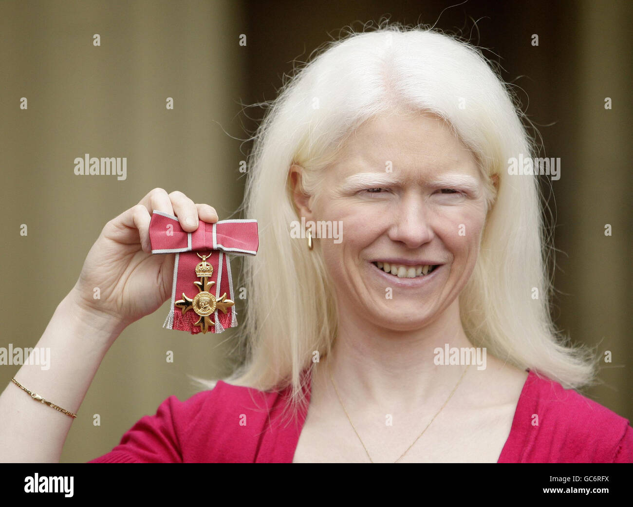 Awarded to her during an investiture ceremony at buckingham palace hi ...