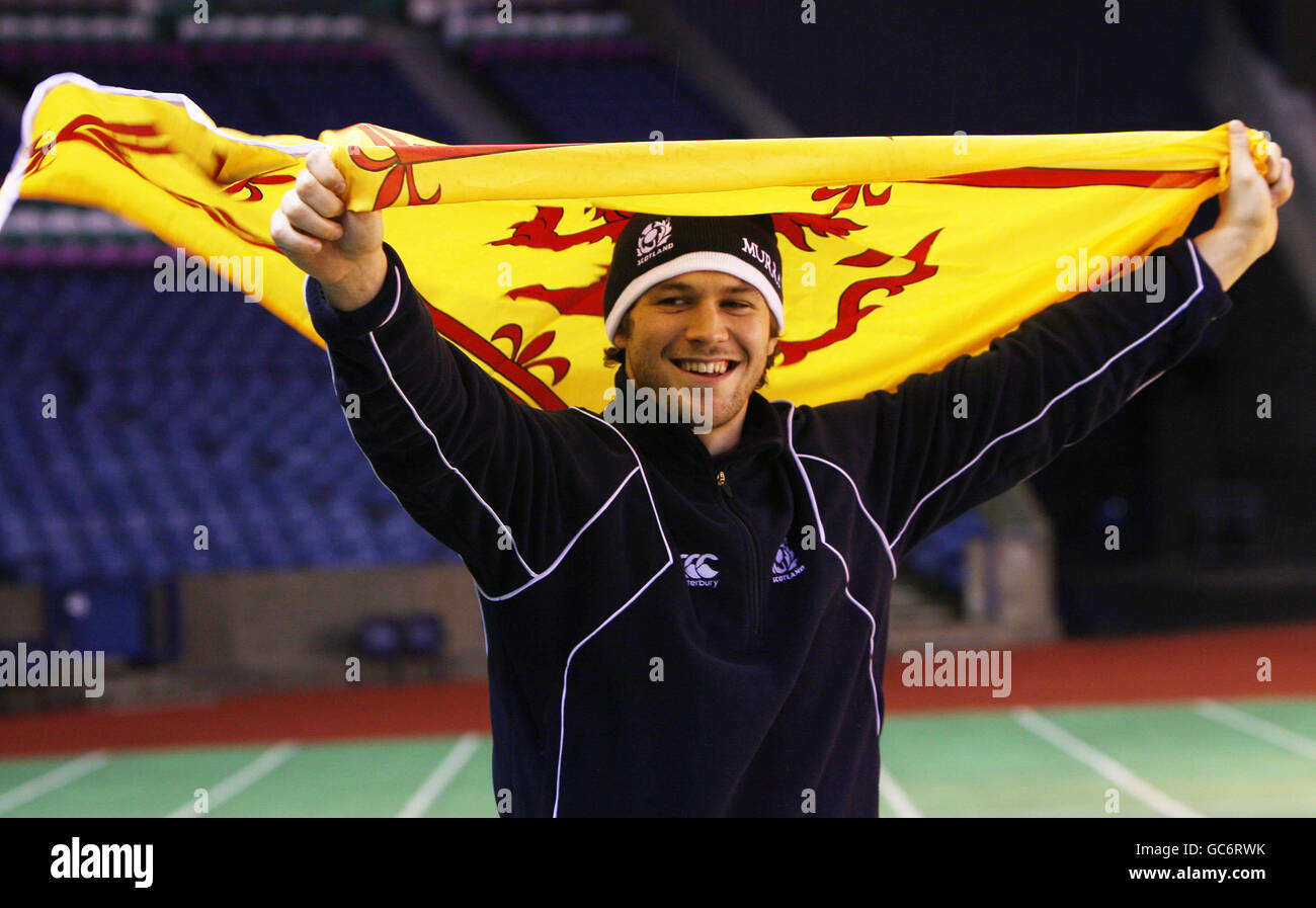 Scotland's new cap Alan MacDonald poses for a photograph following the ...