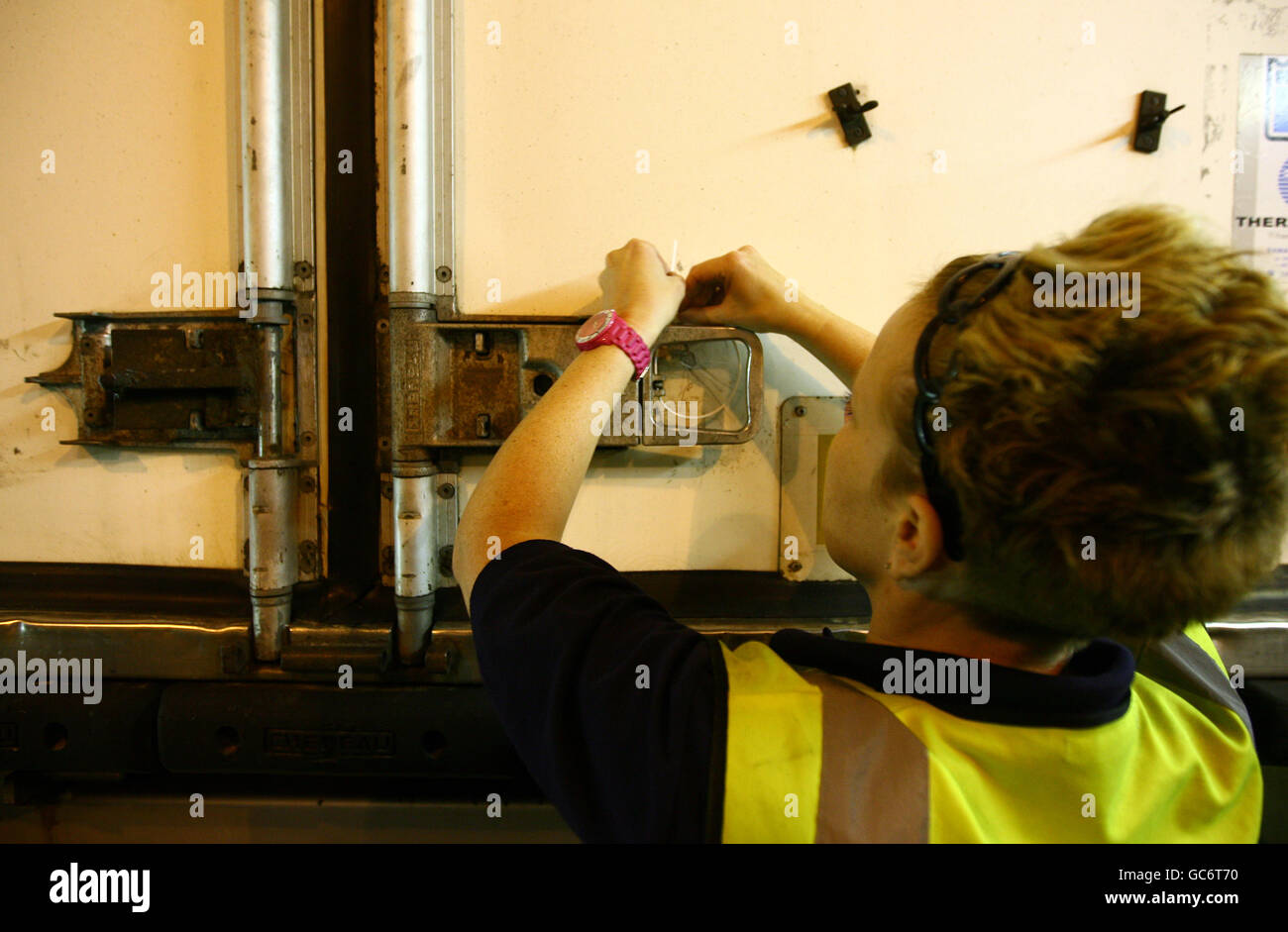 UK Border Agency checks Stock Photo - Alamy