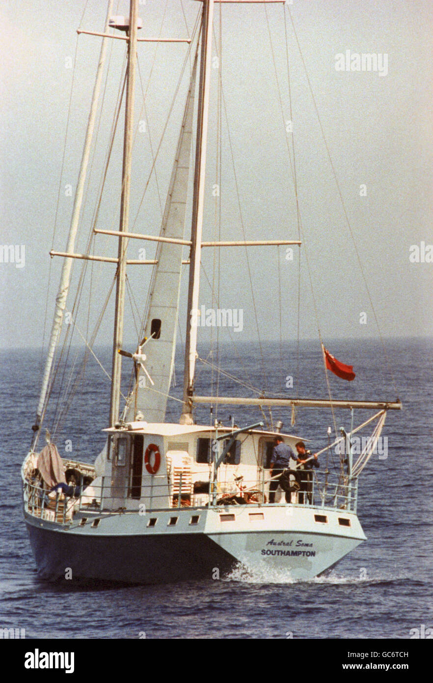 RODERICK NEWALL'S YACHT, AUSTRAL SOMA, WHERE HE WAS ARRESTED. IN ...
