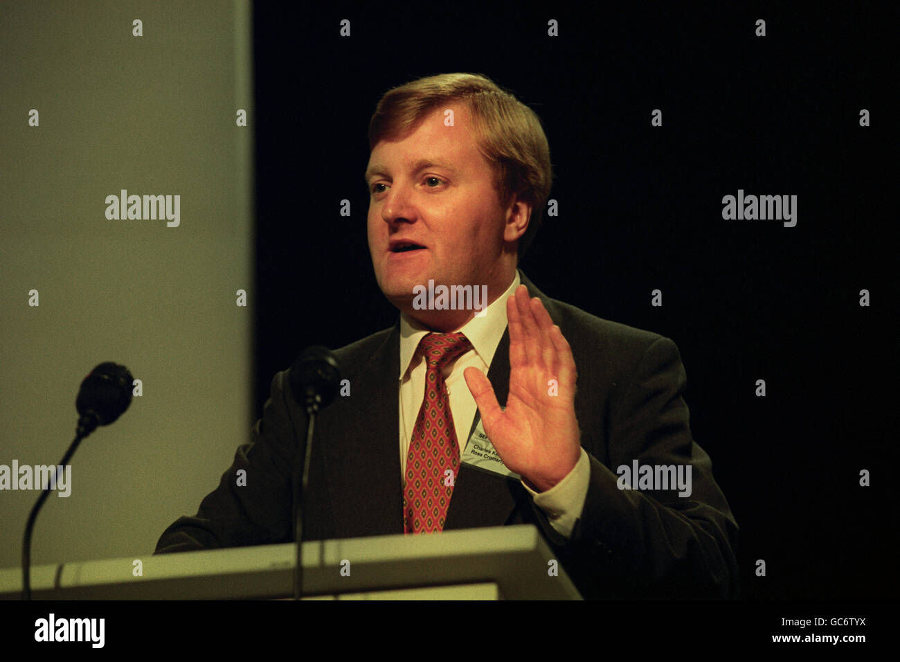 The Liberal Democrats President, Charles Kennedy, gives the ...