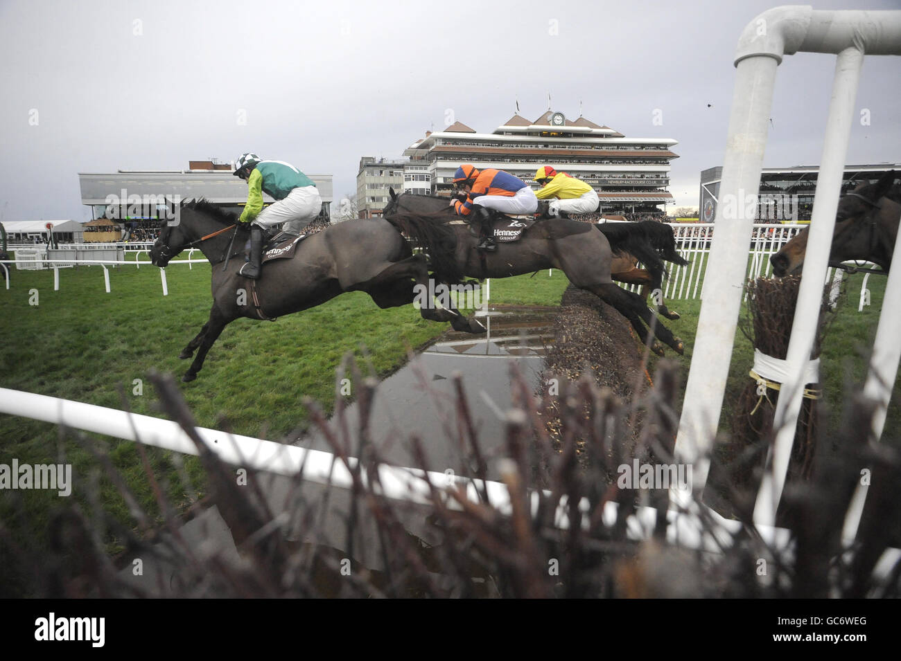 Hennessy Gold Cup Day At Newbury Racecourse High Resolution Stock ...