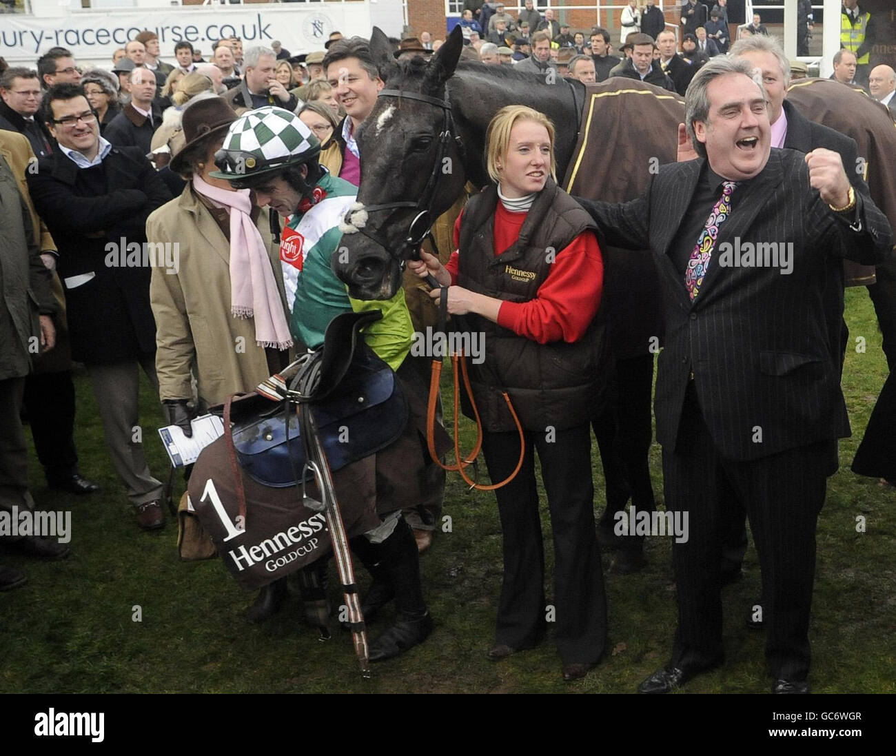 Hennessy gold cup day at newbury racecourse hi-res stock photography ...