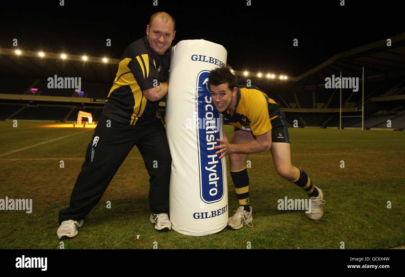 Euan bissett sam shelley event murrayfield stadium hi-res stock ...