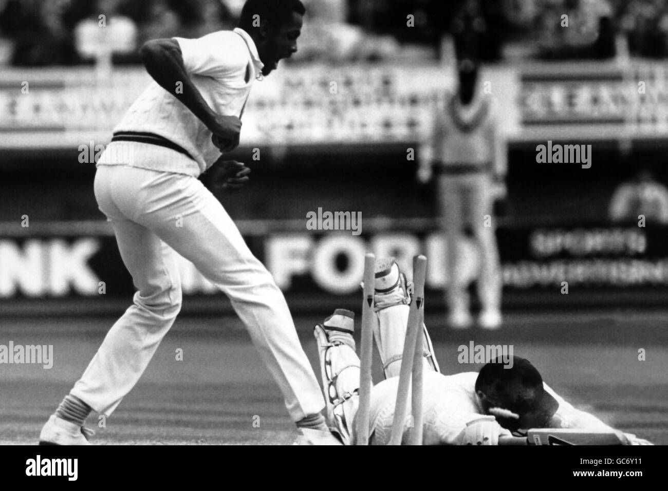 Cricket crease Black and White Stock Photos & Images - Alamy