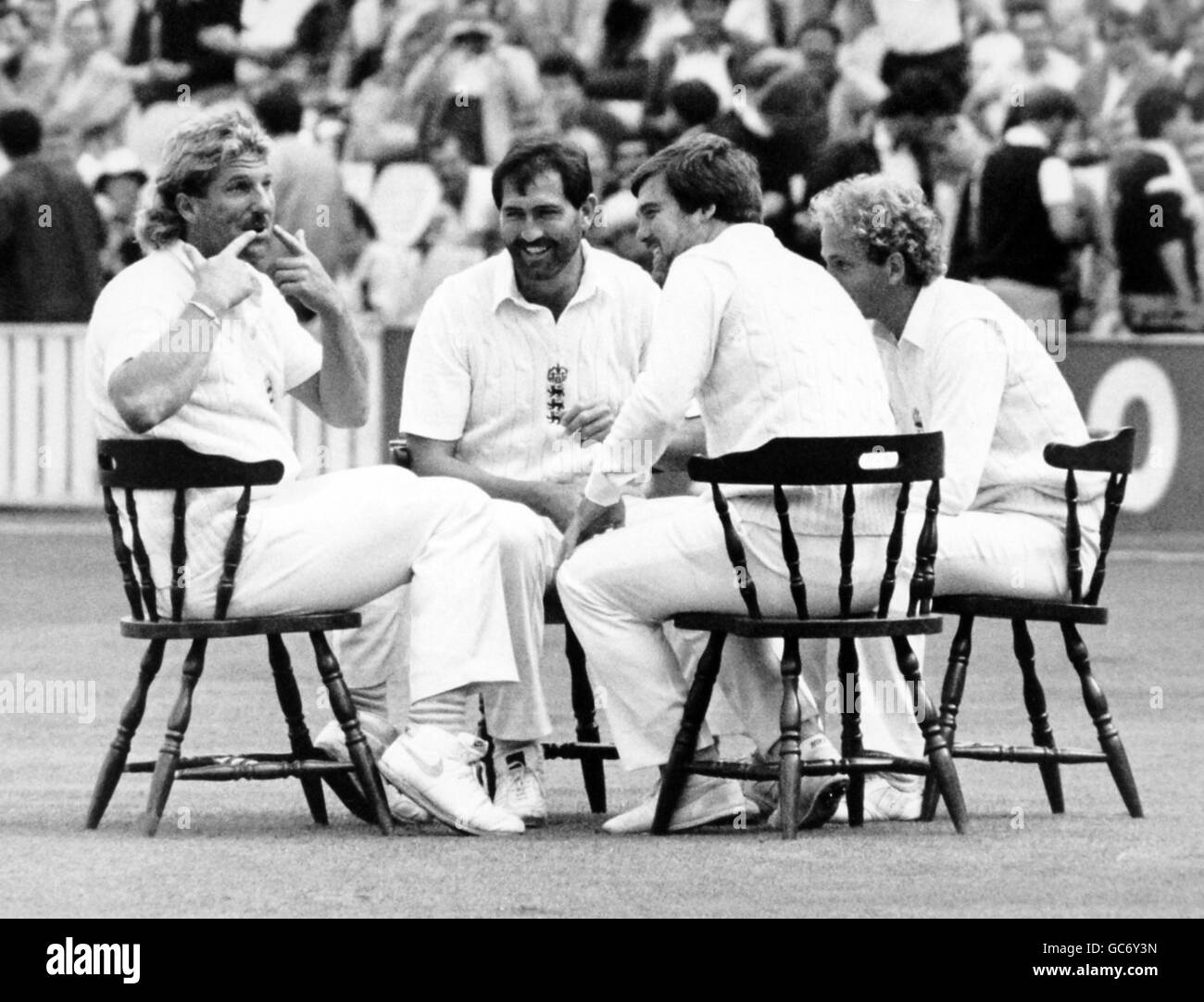 Animal Antics on the Lawn for England Players: Ian Botham, Graham Gooch ...
