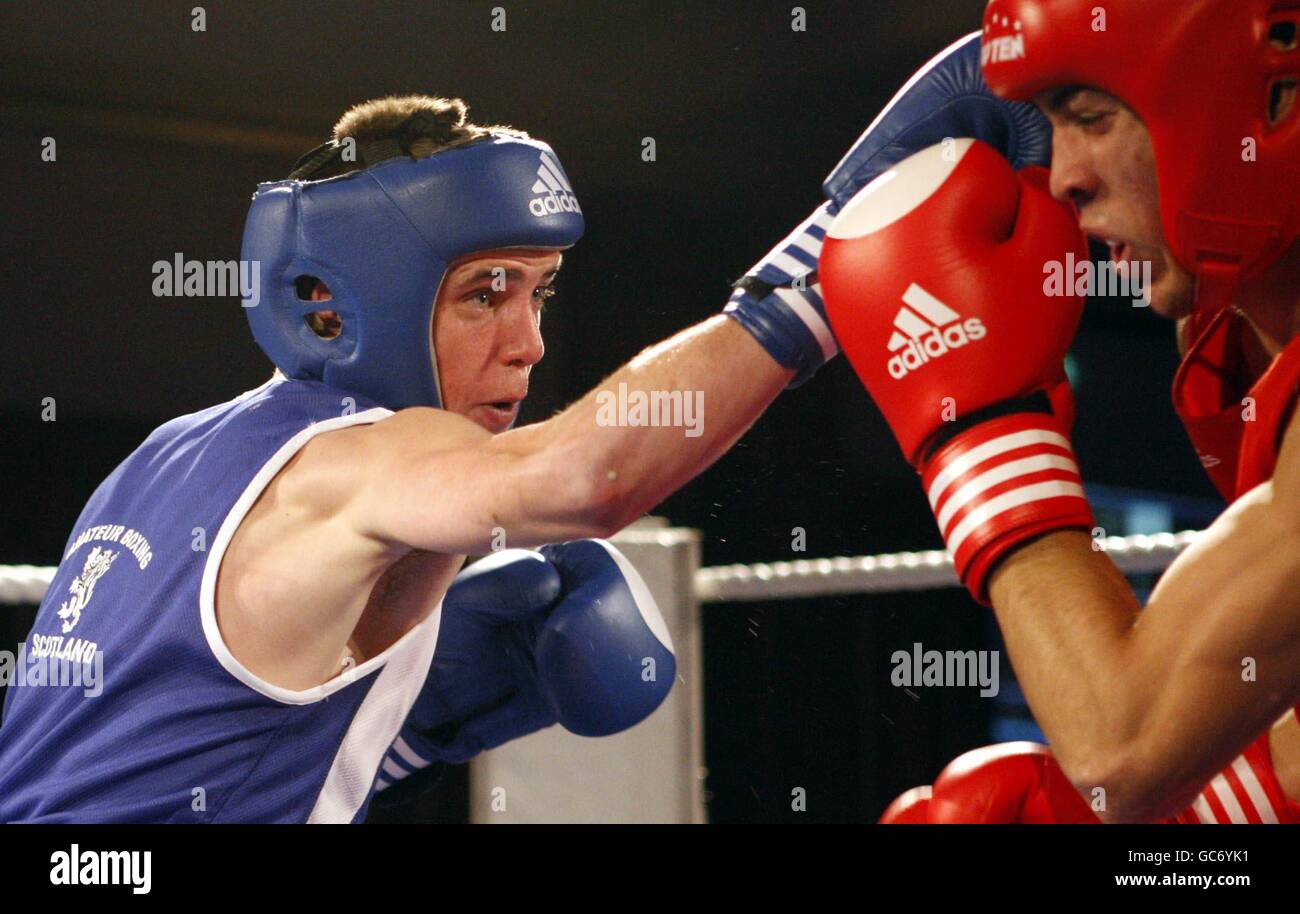 Englands marlon melish fighting scotlands josh taylor not pictured hi ...