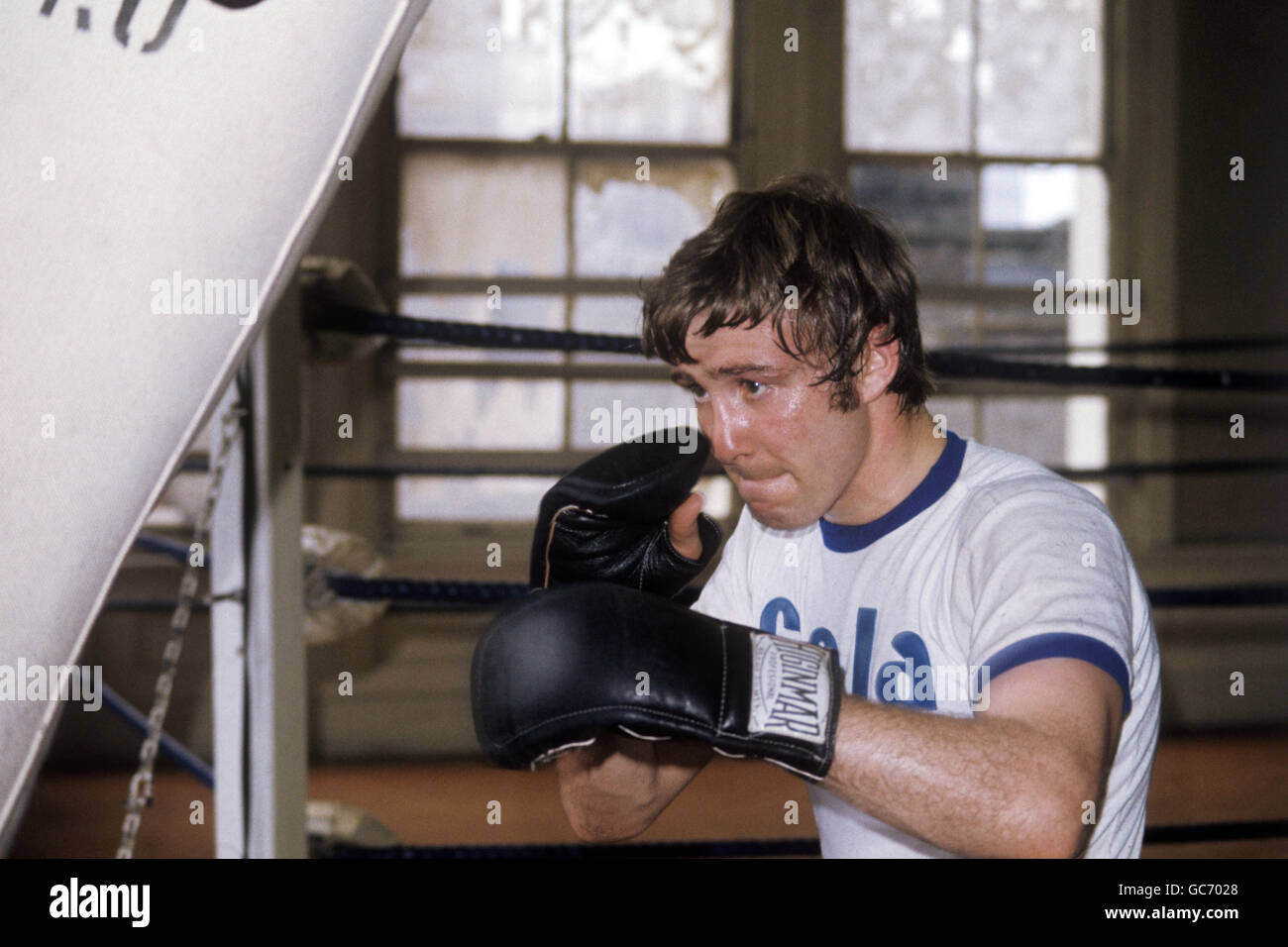 John H. Stracey, former world welterweight champion training for his ...