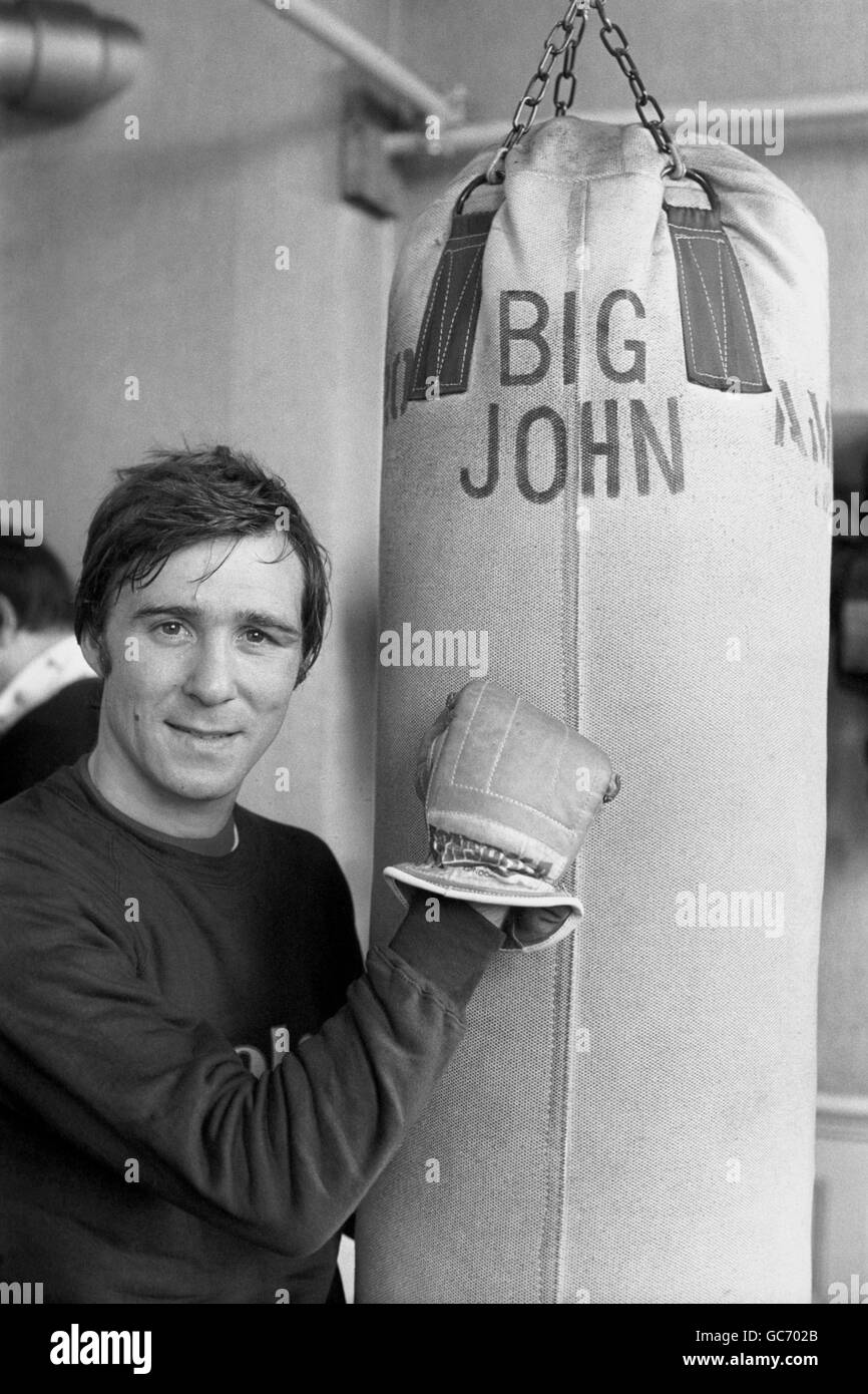 John H. Stracey, former world welterweight champion training for his ...
