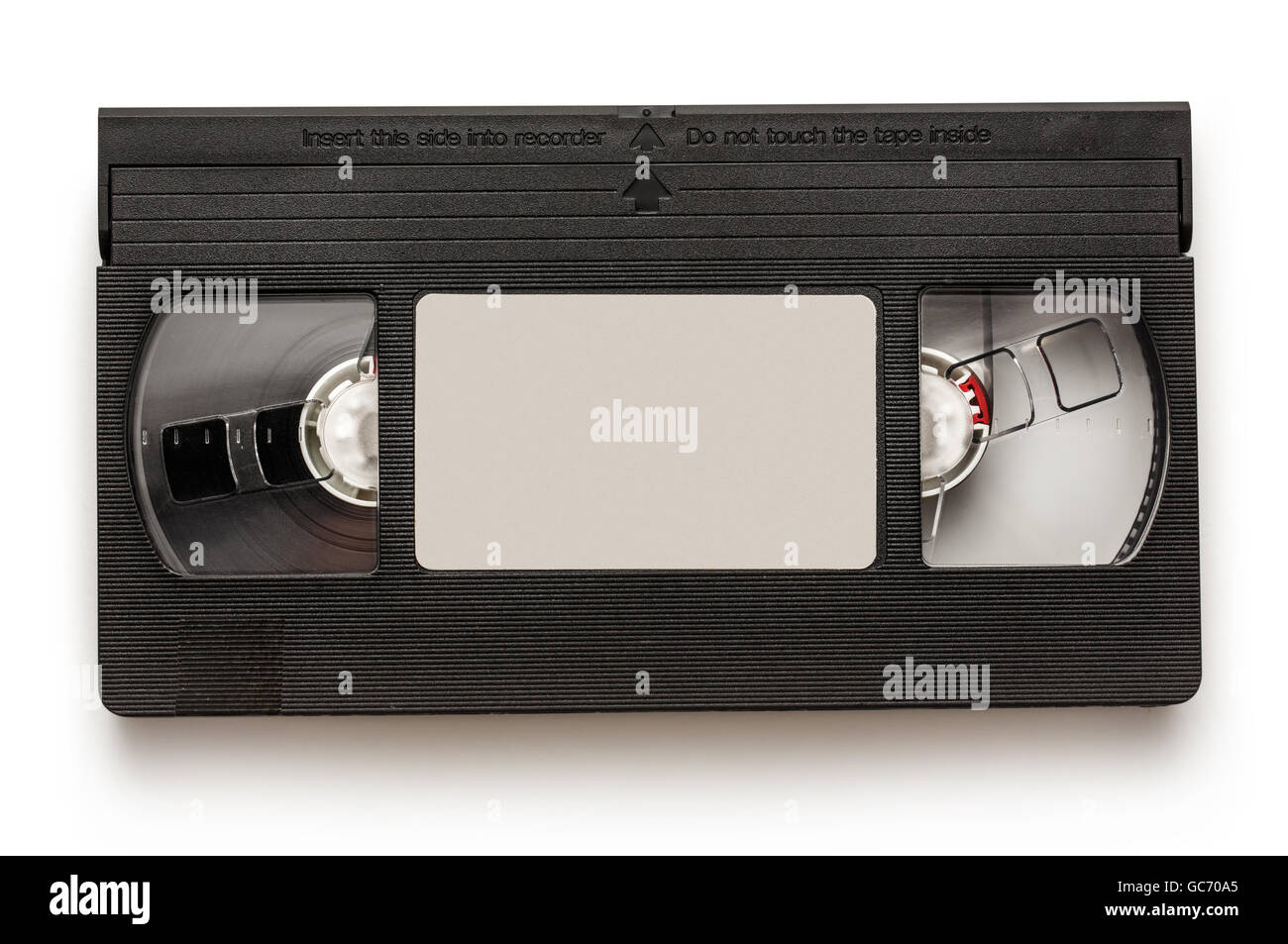 Black video cassette on the white background Stock Photo - Alamy