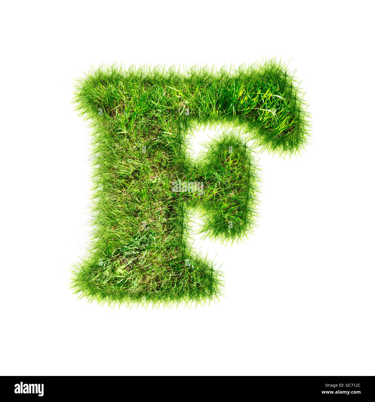 Capital latin letter made of green grass Stock Photo - Alamy